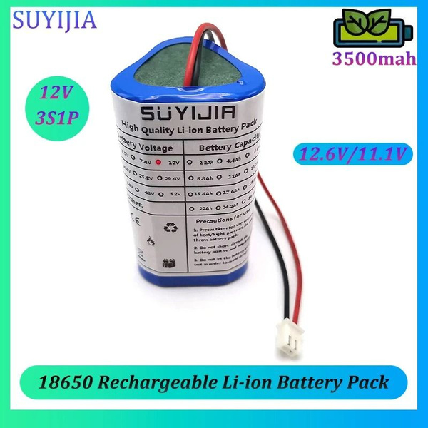 SUYIJIA Аккумуляторная батарейка 18650, 12 В, 3500 мАч, 1 шт - купить с ...