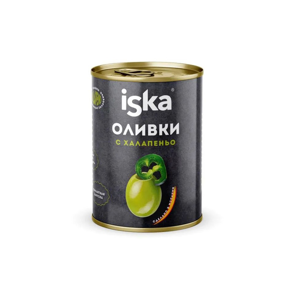 Оливки зеленые iska с халапеньо, 300 мл - купить с доставкой по ...