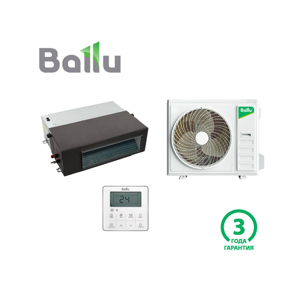 Сплит-система полупромышленная инверторная Ballu Machine BLCI_D-24HN8/EU_23Y канального типа ...