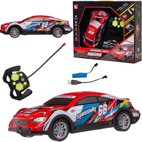 Машинка Junfa на р/у скоростная гоночная , 1:24, 27Мгц, свет/звук, красный - купить с доставкой ...