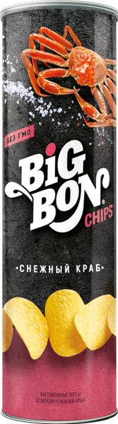 Чипсы картофельные BigBon со вкусом Снежный краб, 130 г - купить с ...