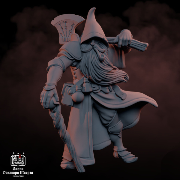 Миниатюра для ДнД / DnD / для настольных игр , "Колдун из башни" в 32 масштабе (4 см) купить на ...