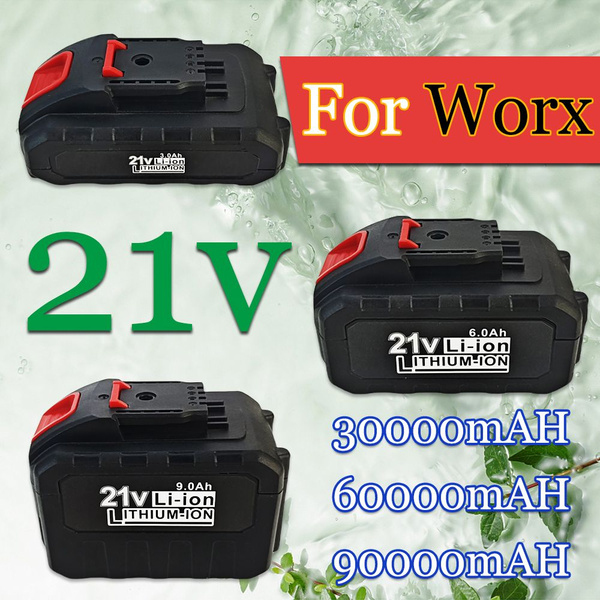 Для электроинструмента Worx 21V 3000/6000/9000 мАч Перезаряжаемый литий-ионный аккумулятор ...