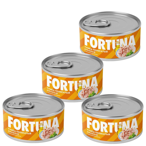 FORTUNA, тунец рубленный в масле, 185г * 4 банки купить на OZON по ...