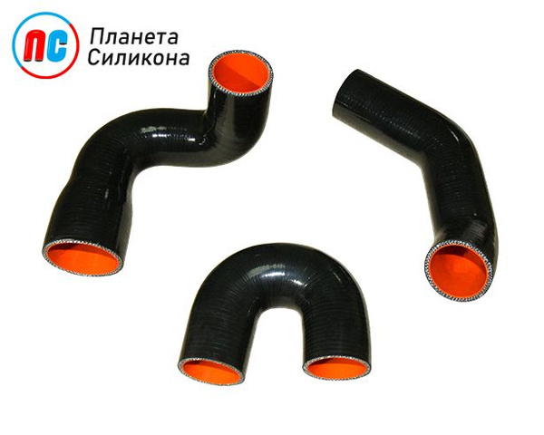 Силиконовые патрубки интеркулера Hyundai Santa Fe II 2.2td (комплект 3 ...