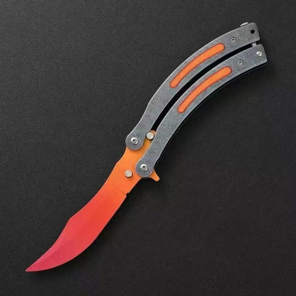 Нож бабочка тренировочный CS GO Balisong, 23см - купить с доставкой по ...