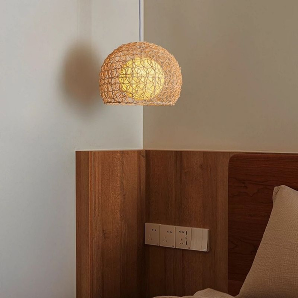 Характеристики Простая круглая люстра из конопляного шара в ...