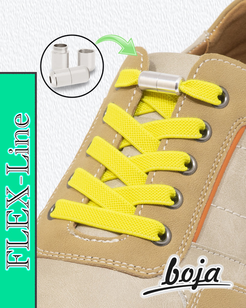 Характеристики Шнурки для обуви BOJA (FLEX), эластичные с фиксатором ...