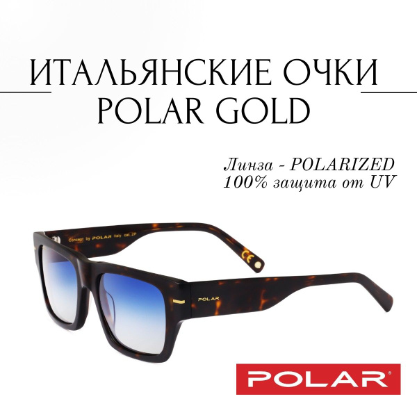 Очки солнцезащитные мужские итальянского бренда POLAR GOLD 126 с ...
