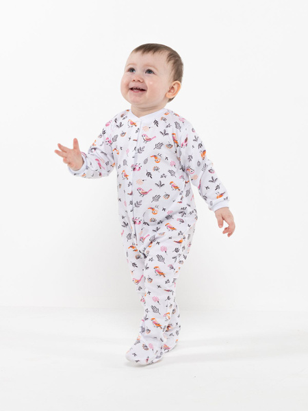 Комбинезон нательный Девочки, Мальчики Mamkin, размер 62 белый матовый ...