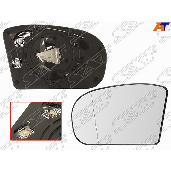 Зеркальный элемент левый для Мерседес W203 2000-2008, Mercedes W203 ...