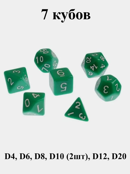 Набор кубиков для D&D, Dungeons and Dragons ДнД DnD для ролевых игр ...