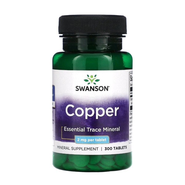 Swanson Copper Медь, 2 мг - 300 таблеток - купить с доставкой по ...