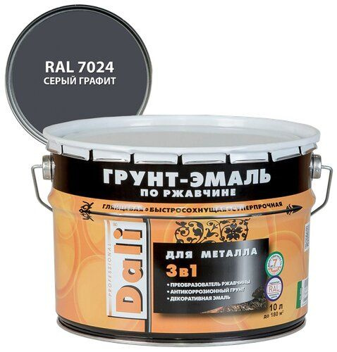 Краска DALI 3в1 Гладкая, Быстросохнущая, Алкидная, Глянцевое покрытие ...