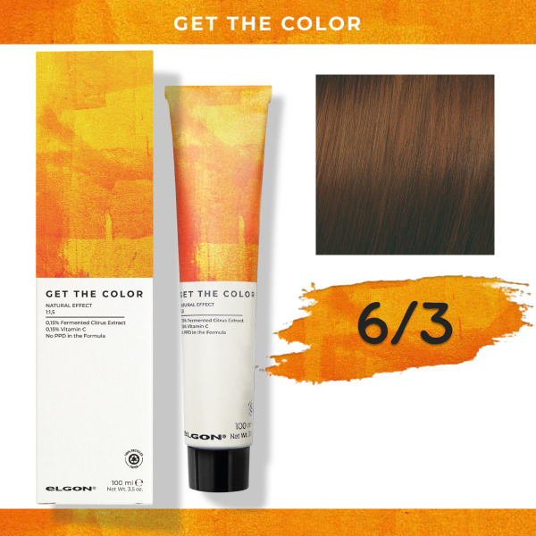 Elgon Краска для волос профессиональная Get the Color New 6/3 Темно ...