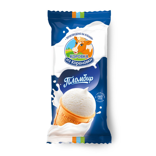 Пломбир в вафельном стаканчике 100 г, Коровка из Кореновки купить на ...