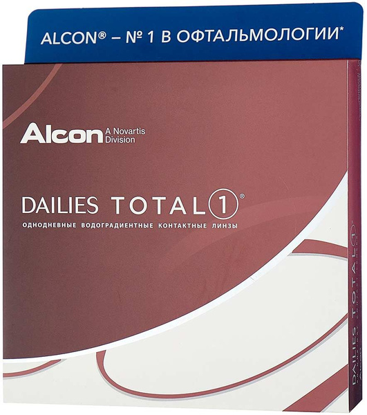 Линзы контактные ALCON DAILIES TOTAL однодневные водоградиентные -2,00 ...