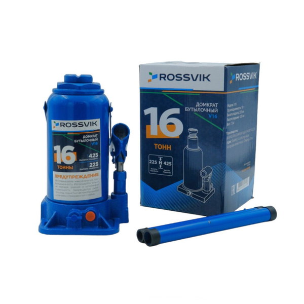 Домкрат бутылочный ROSSVIK V16, г/п 16,0т купить на OZON по низкой цене (1704546292)