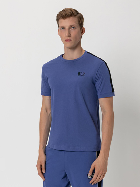 Футболка EA7, размер 54, 56, цвет синий, хлопок 100% - купить по выгодной цене в интернет ...
