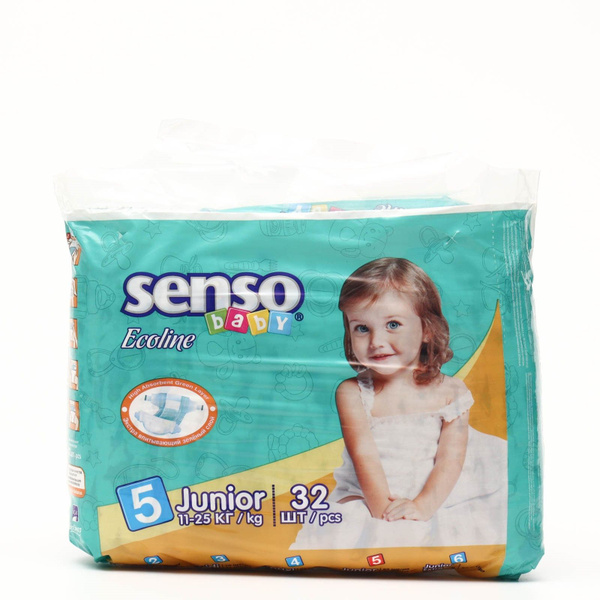 Подгузники "Senso baby" Ecoline Junior (11-25 кг), 32 шт - купить с ...