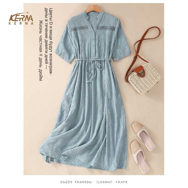 Платье kerna синий ,46, Мужской, Лето, размер 48, материал Микрокоттон — купить в интернет ...