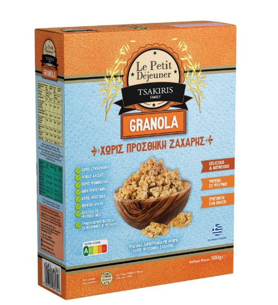 Характеристики Гранола Le Petit Dejeuner TSAKIRIS FAMILY без сахара ...