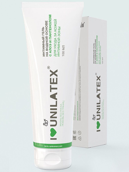 Интимный лубрикант Unilatex Gel Aloe Vera + Pantenol, смазка 100мл ...