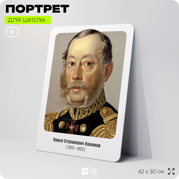 Портрет для школы в кабинет истории "Павел Степанович Нахимов", стенд ...