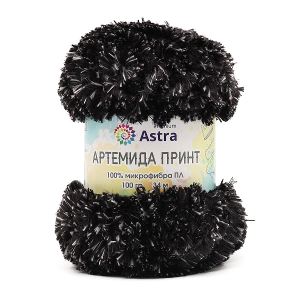 Пряжа Astra Premium "Артемида Принт", 100 гр 34 м, 100% микрофибра ПЛ ...