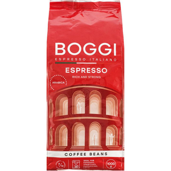 Кофе Boggi Эспрессо в зёрнах тёмнообжаренный, 1кг купить на OZON по ...