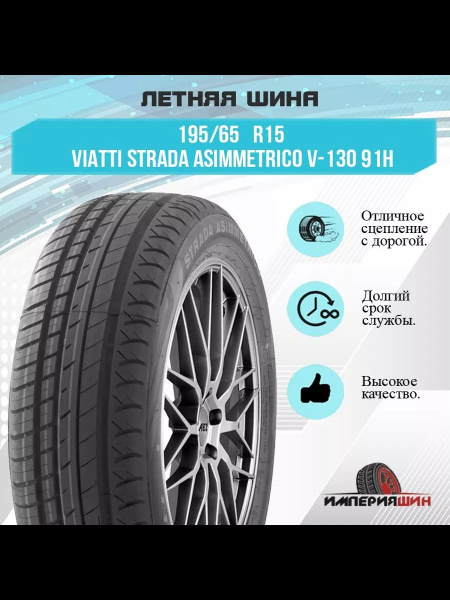 Шины для легковых автомобилей Viatti 195/65 15 Лето Нешипованные ...