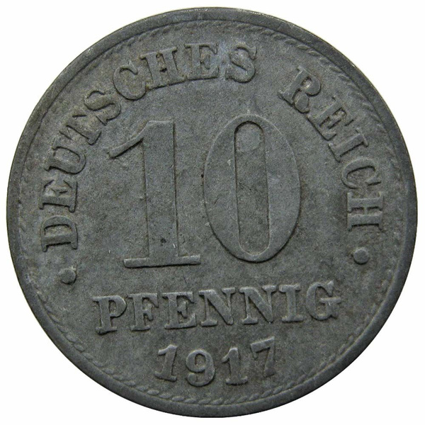 Старинная монета Германии 10 пфеннигов 1917 г. - купить в интернет-магазине OZON с быстрой ...