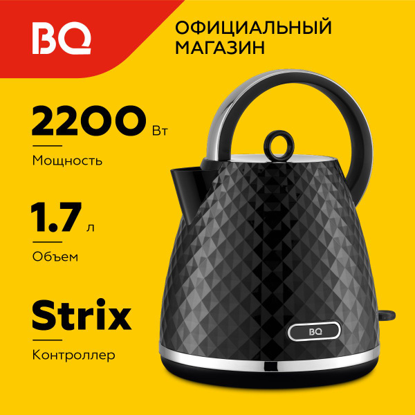Купить электрический чайник BQ KT1704P, Пластик по низкой цене: отзывы, фото, характеристики в ...