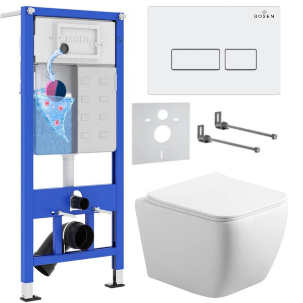 Инсталляция с подвесным унитазом 6 в 1 Roxen StounFix Dual Fresh 571468 ...