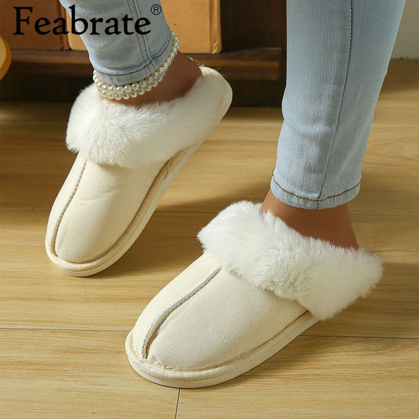 Тапочки Женский Feabrate, размер 38, 39 бежевый глянец Закрытый нос, Круглый нос Без каблука Без ...