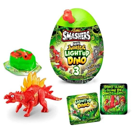 Zuru Smashers mini Jurassic Light-Up Dino 3 Парк Динозавров Зеленый 21 ...