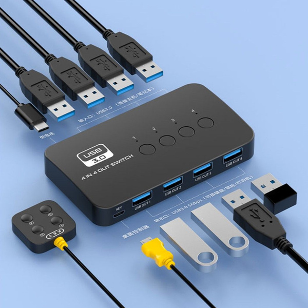 USB 3.0 4-входной 4-выходной общий коммутатор switch для нескольких ...