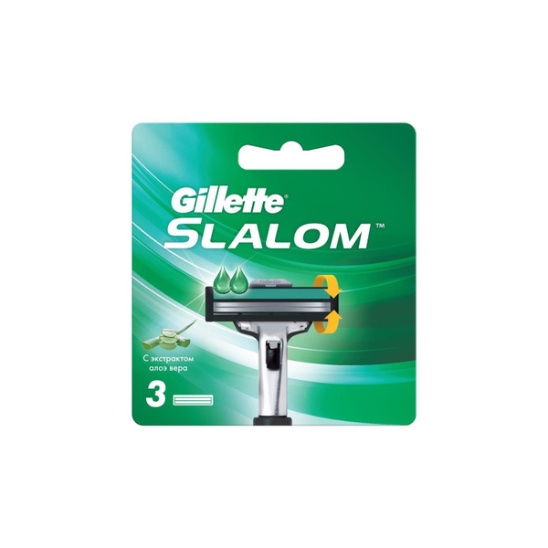 Gillette Slalom Кассеты для бритья сменные (2 лезвия) 3шт - купить с ...