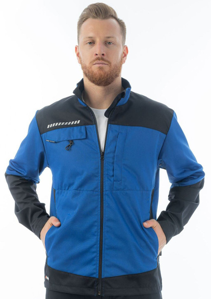 Куртка рабочая Мужской BRODEKS, размер 54 голубой, черный, рост 176-182 Смесовая ткань, Полиэфир ...