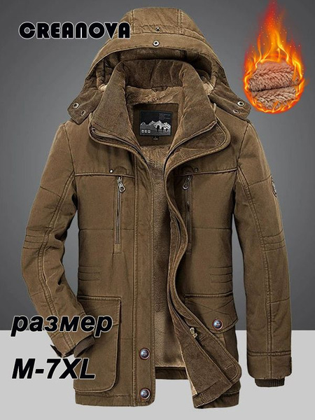 Плащ Мужской CREANOVA кофе Длинный круглый, размер 56 Breathable Китай облегающий Зима купить c ...