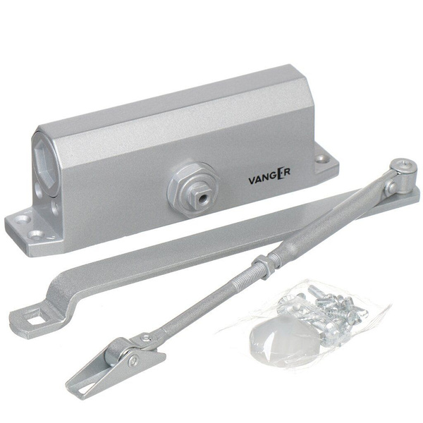 Доводчик дверной Vanger, DC-120-SL, -40C + 60C C, 120 кг, серебряный ...