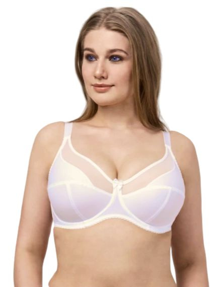 Бюстгальтер Женский LENGY с мягкой чашкой, на косточках, размер 95C белый Полиамид, Эластан ...