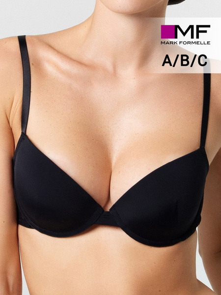 Бюстгальтер Женский Mark Formelle на косточках, формованная чашка, размер 75C черный Трикотаж ...
