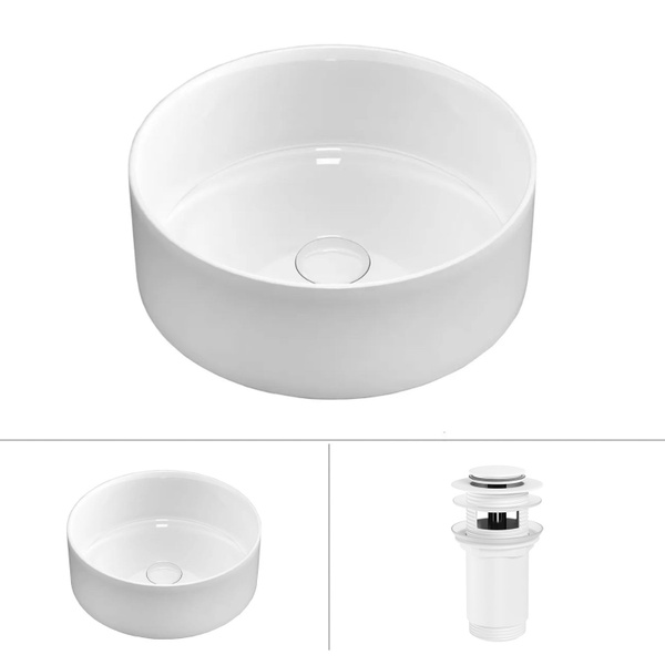 Характеристики Накладная раковина для ванной Helmken 30131000 комплект 2 в 1: раковина на ...