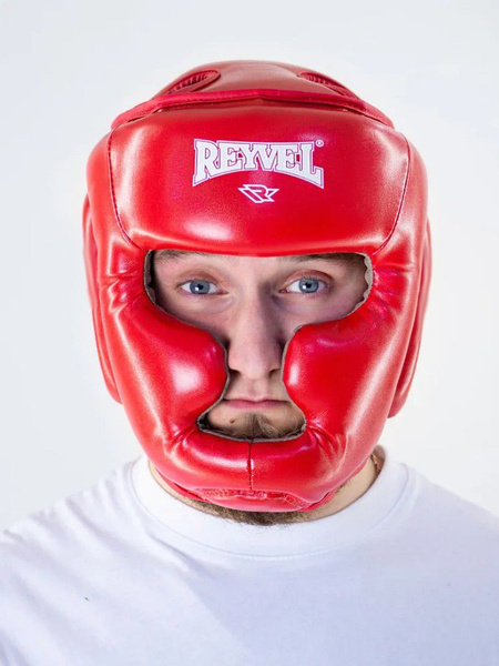 Шлем боксерский тренировочный Reyvel (M) красный купить на OZON по низкой цене (227529747)