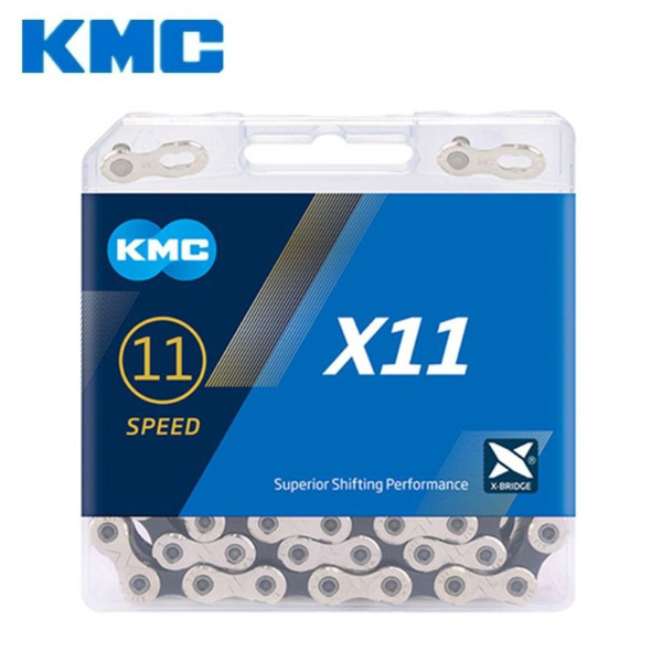 KMC-X11-118L Велосипедная Цепь Серебристо-серая С Замком И Коробкой купить на OZON по низкой ...