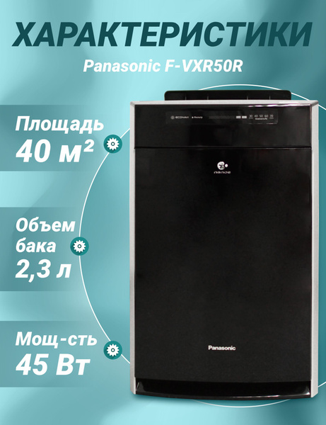 Очиститель воздуха Panasonic Воздухоочиститель, черный - купить по ...