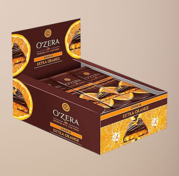 OZera, шоколад горький Dark & Extra Orange, 40г -15 шт - купить с доставкой по выгодным ценам в ...