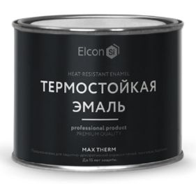 Эмаль термостойкая "ELCON MAX THERM" кремнийорганическая серая 400 градусов 0,4кг - купить с ...