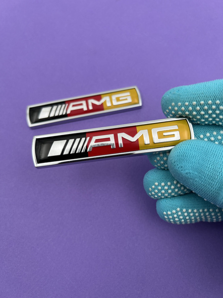 Шильдик 2 шт AMG для Mercedes-Benz наклейка АМГ эмблема Мерседес-Бенз ...